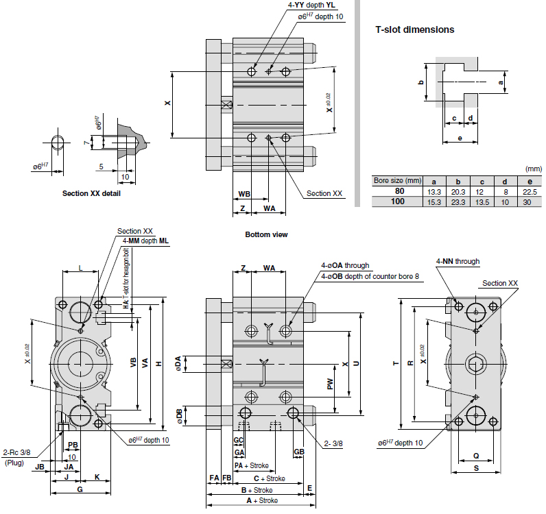 SMC MGP series Compact guide cylinder GMPM40-25Z - Buy SMC GMPM40-25Z ...